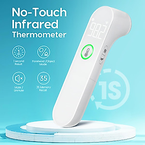 Thermometer for Adults and Kids, Fast Accurate Baby Thermometer, FSA HSA Eligible, Fever Alarm & Mute Mode, Baby Essentials - Lifetime Support