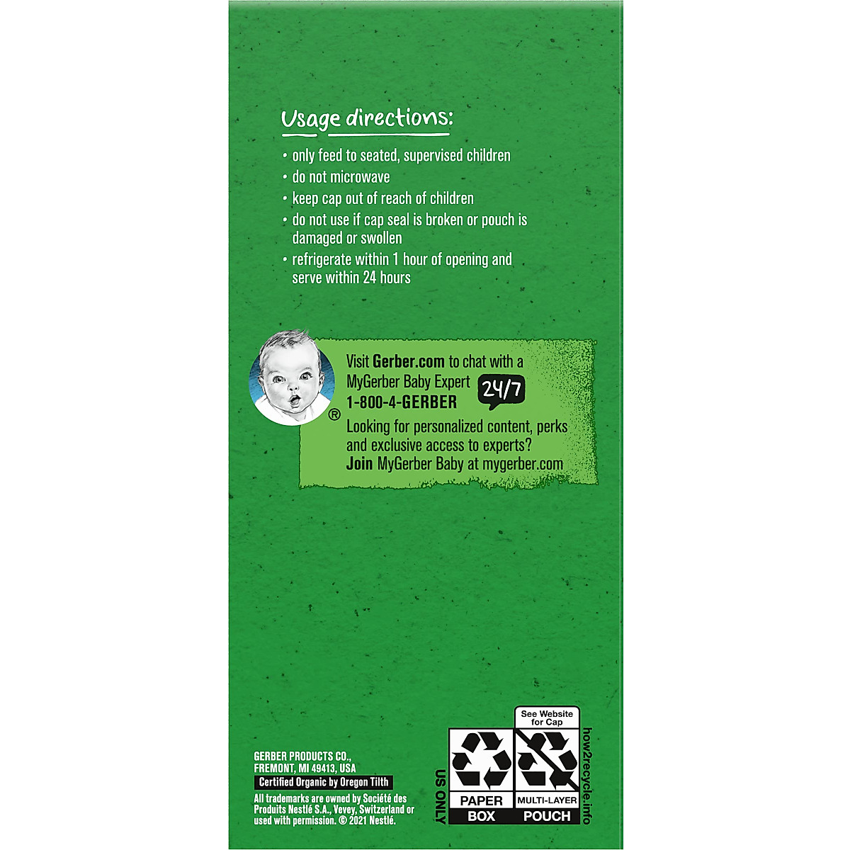 Gerber Organic for Toddler Plant-Tastic Pouches Variety Pack (6 CT (Pack of 1), Banana Berry)