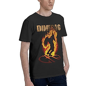 Dimebag Style Singer Darrell Men's t-shirtFashion Short Sleeve T Shirts Youth Popular Summer Cotton for Dating Top Large Black