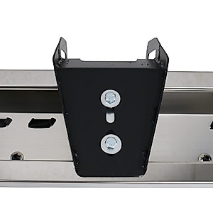 IKON MOTORSPORTS, Running Boards Compatible With 2015-2023 Ford F150 SuperCrew Cab, V Style Silver Steel Side Step Bar Nerf Bar