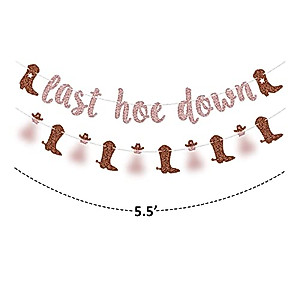 Last Hoedown Rose Gold Banner for Nash Bash Nashville Bachelorette Party Western Cowgirl Last Rodeo Bachelorette Party Decorations