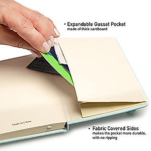 Simply Genius A6 Pocket Size Mini Notebooks with Hardcover - Ruled Small Pocket Journal Set for School, Home & Office - 124 pages (3.7" x 5.7") with Inner Pocket (Light Blue, 12 Pack)