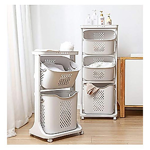 Bretoes Laundry Basket Bathroom Multi-layer Clothes Storage Basket Household Bathroom Simple Storage Shelf Kitchen Shelf Fruit Stand