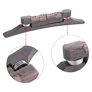 Rosewood Mandolin Bridge, Adjustable Rosewood Mandolin String Height Bridge Musical Instrument Accessory,Archtop Mandolin Bridge For Guitar Bass Mandolin Musical Parts Mandolin Bridg