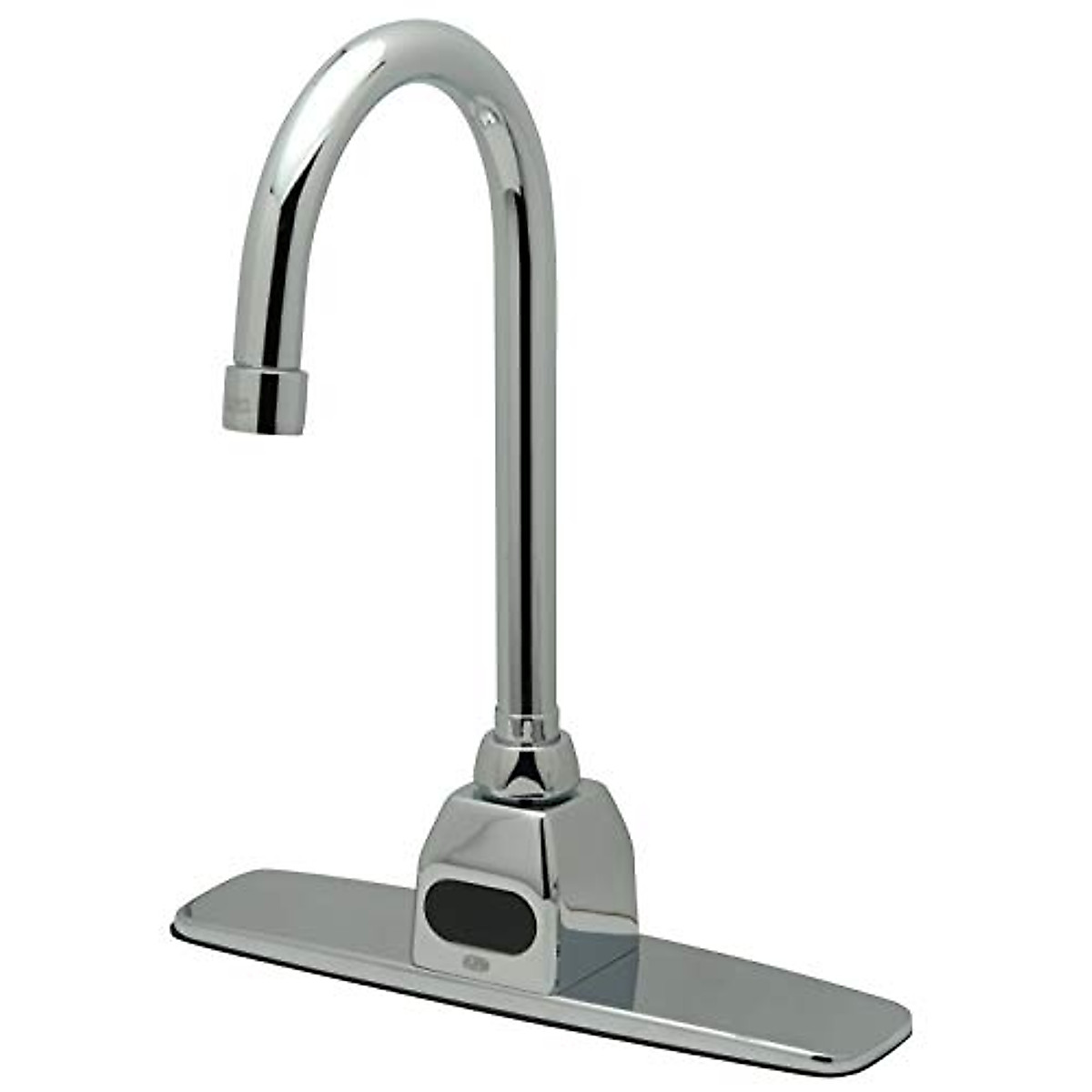 Zurn AquaSense® Single Hole Gooseneck Sensor Faucet with 1.5 gpm Flow Control and 8" Widespread Cover Plate in Chrome