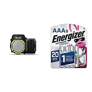 Garmin Xero A1 Bow Sight, 2'' Auto-Ranging Digital Bow Sight, LED Pins for Unobstructed Views, Right-Handed & Energizer AAA Lithium Batteries, Ultimate Lithium Triple A Battery (8 Count)