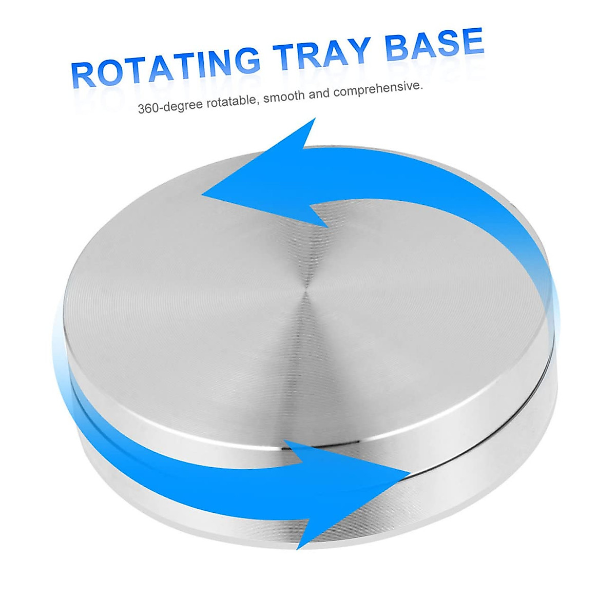 SHOWERORO 2pcs Turntable Base Decorative Trays Lazy Susan Bearing Metal Stand Round Tray Aluminium Alloy Swivel Base Tools Cake Turntable Dessert Aluminum Alloy Tv Cabinet to Rotate Wedding