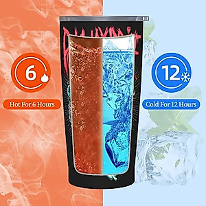 HIKTIEK Parkway Musics Drive Stainless Steel Insulated Car Sippy Cup With Lid Travel Mug for Cold Hot 20 oz