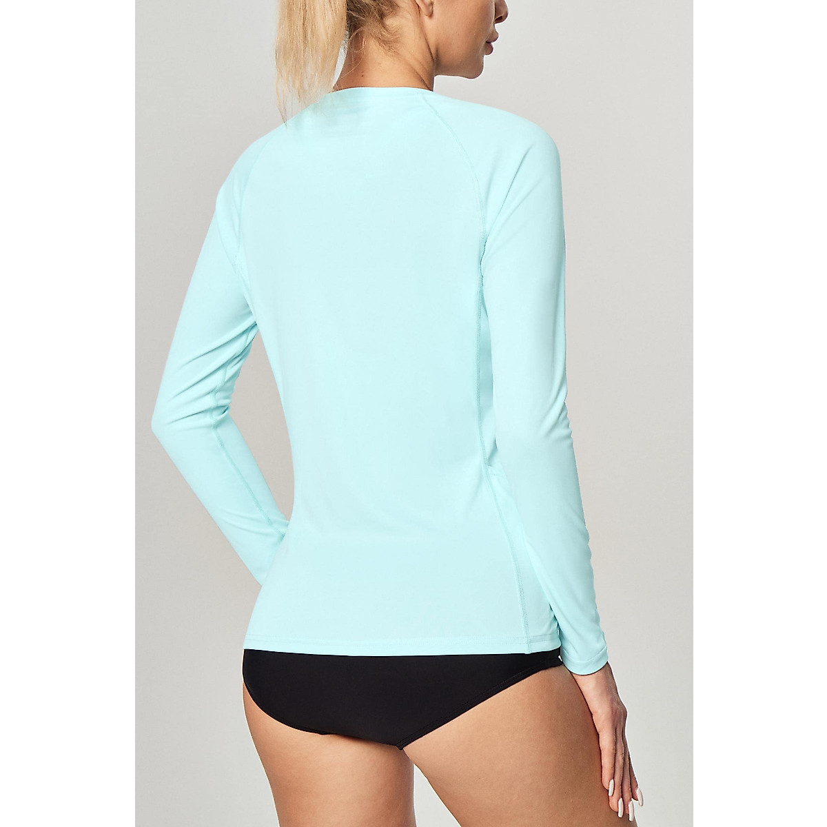 IUGA Rash Guard for Women UPF 50+ SPF & UV Protection Clothing Long Sleeve Shirts for Women with Pockets Hiking Swim Shirt Green