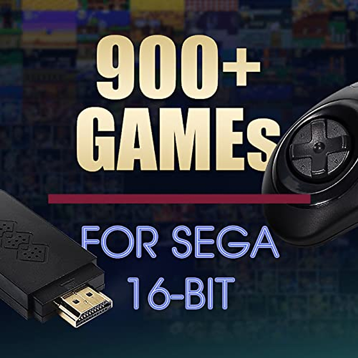 QUMOX 4K TV Game Simulateur for Sega Mini HDMI Compatible Stick Console 900 Games
