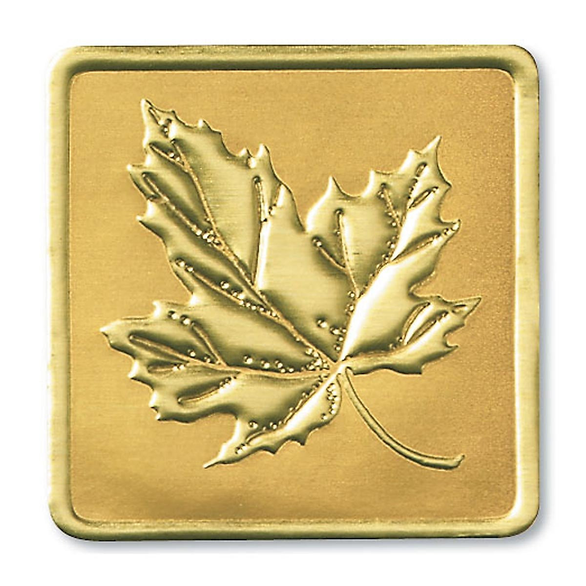 PaperDirect Maple Leaf Embossed Foil Certificate Seals, 32 Count (Gold)