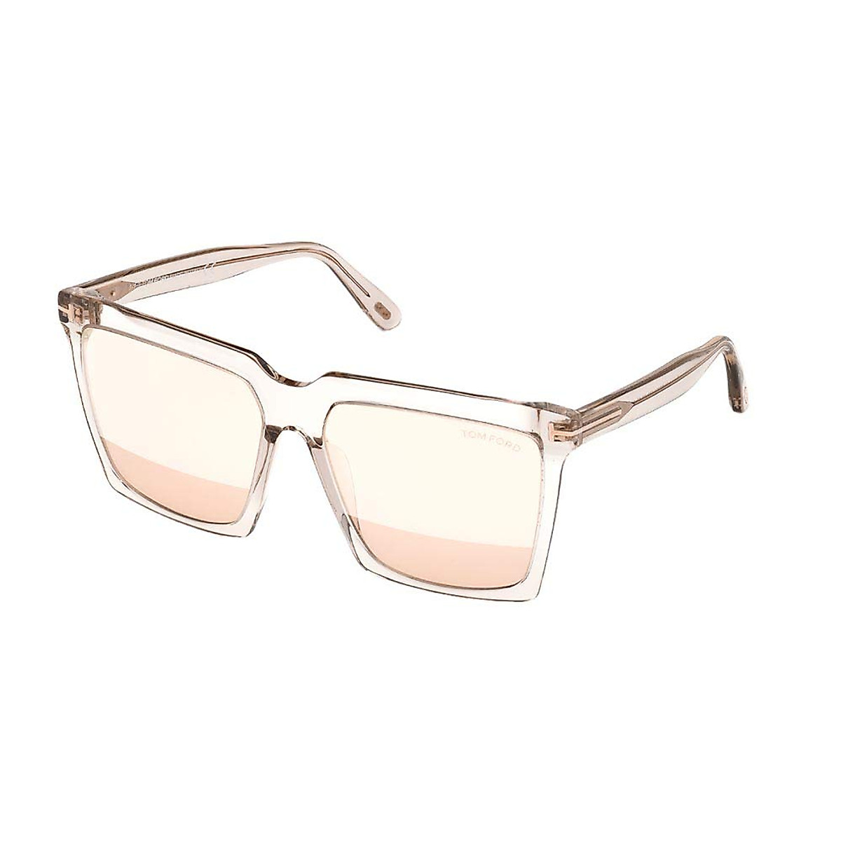 Tom Ford sunglasses Sabrina-02 (FT-0764-S 20Z) Transparent Crystal - Grey with Mirror effect lenses