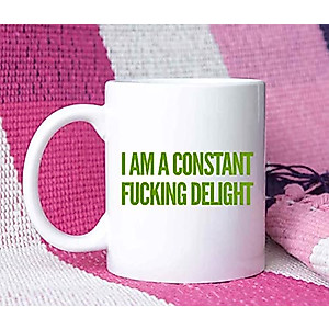 I Am A Constant Fucking Delight Mug Funny Snarky For Women Sarcastic Quote Saying Unique Humor Apologizing Funk This Present With Adult Language Girl Best Friend Q728NJ