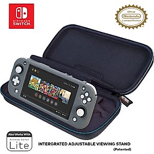 Game Traveler Metroid Nintendo Switch Case - Switch OLED Case for Switch OLED, Original Switch, Adjustable Viewing Stand & Bonus Game Cases, Deluxe Carry Handle, Licensed Nintendo Switch game case