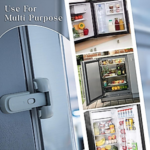 Locktrendz - Child Proof Fridge Locks for Kids, Strong Heavy Duty Child Safety Button Refrigerator Lock, Durable and Easy to Install Fridge Lock, Pack of 1 Cabinet Lock for toddlers & Kids.