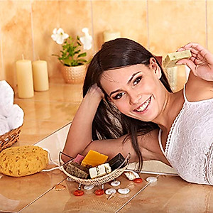 Silicone Soap Mold - Flexible Rectangular Loaf Mold Comes with Wood Box, Stainless Steel Wavy + Straight Scraper for Soaps Making