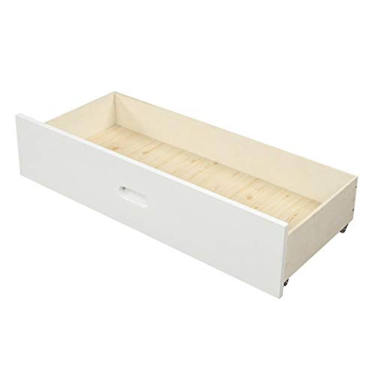 Harper & Bright Designs Full Bed Frame with Drawers, Kids Platform Full Bed with Storage, Solid Wood, No Box Spring Needed (White,Full)