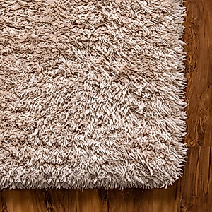 Rugs.com Marilyn Monroe™ Shag Collection Rug – 6' x 9' Blonde Shag Rug Perfect for Bedrooms, Dining Rooms, Living Rooms