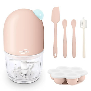 Baby Food Maker, Small Baby Food Processor Kits for Fruit, Vegetable, Meat, Baby Food Puree Blender, Baby Food Chopper Feeding Essentials for Baby Shower Gifts (Pink)