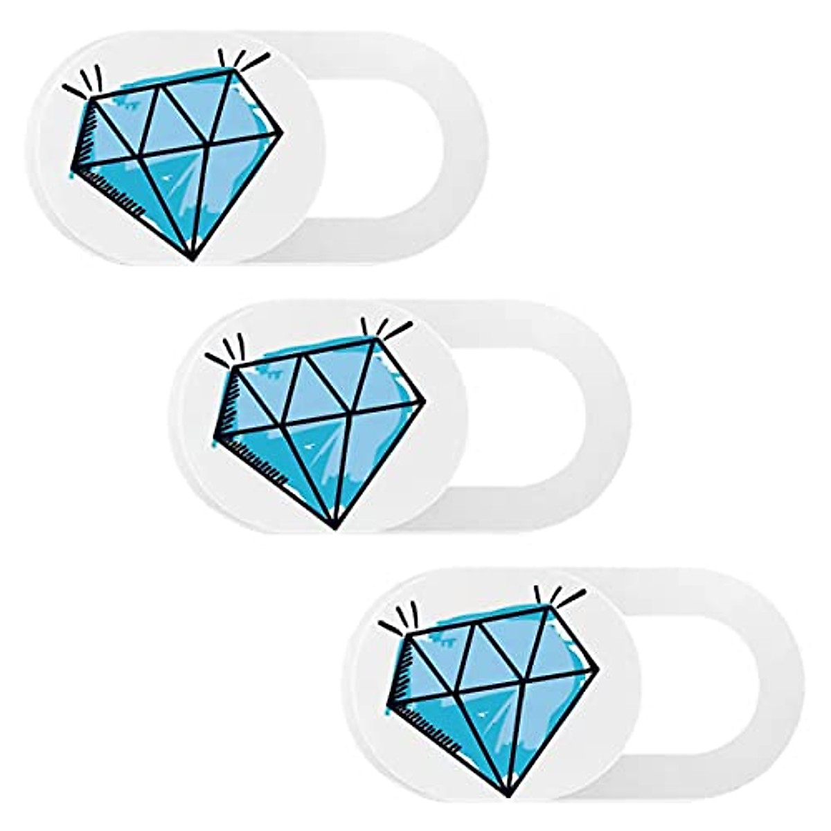 SOLUSTRE Computer Camera Computers Laptops 6 pcs Laptop Webcam Webcam Cover Sticker Blocker for Laptop Webcam Metal Camera Cover Slide Cover Webcam Privacy White Slides Pc Camera