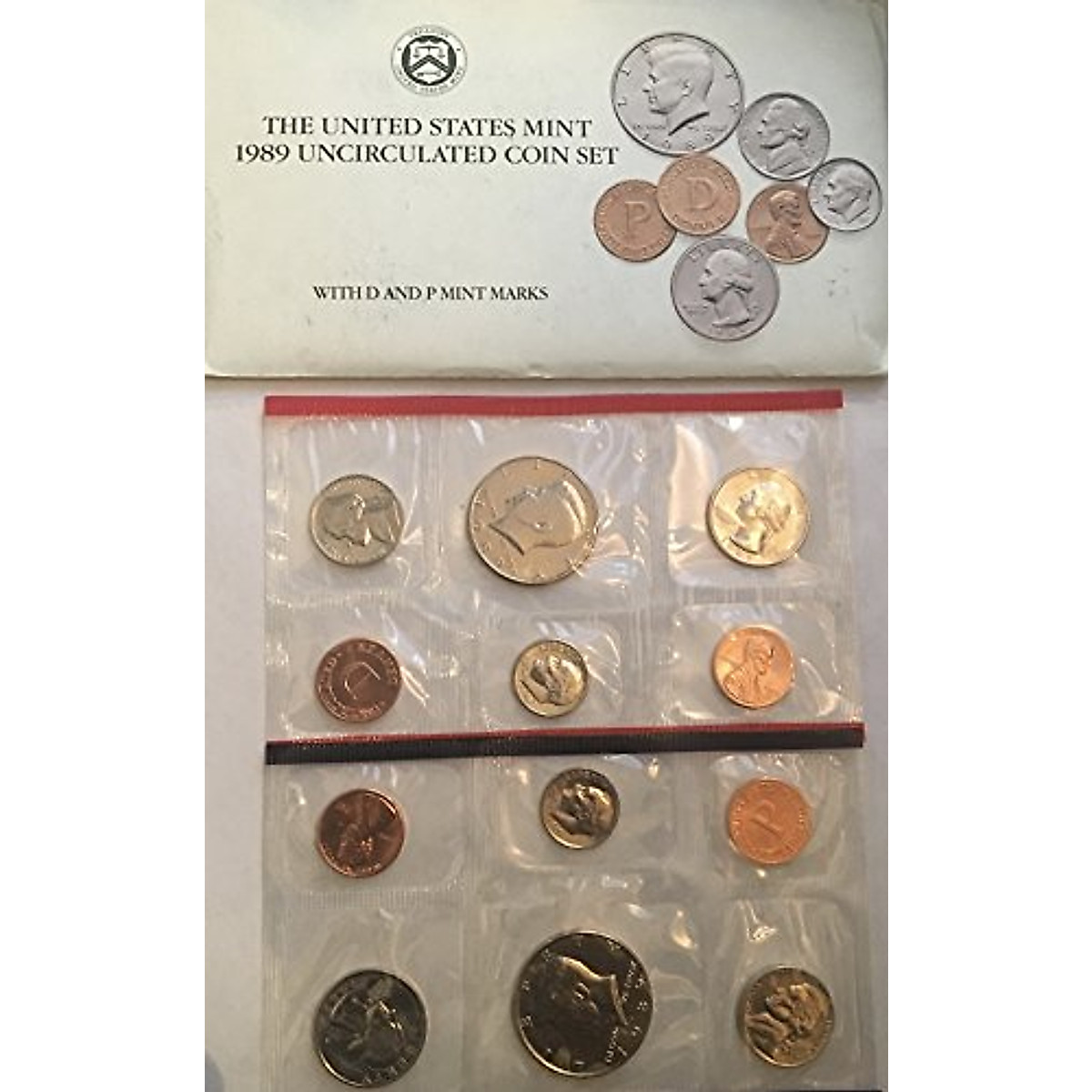 1989 P D US Mint set 10 Piece in original packaging from US mint Brilliant Uncirculated