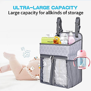 METERO BAGLHER Hanging Diaper Organizer,Baby Diaper Organizer Suitable for Hanging on Diaper Table, Nursery, and All Cribs. Baby Supplies Storage Diaper Rack, Diaper Stacker.