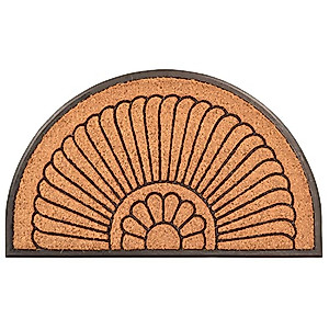 Notrax, Crescent, Rubber-Backed Natural Coir Doormat, Entry Mat for Indoor or Outdoor Use, 24"x39", C04 (C04S2439CR)
