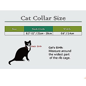 Personalized Anti Strangulation Kitten Cat Collars with Bell Breakaway Quick Release Custom Engraved Cat Collar with Name Tag Adjustable Red Cute Cat Collars for Male Female Boy Girl Cats