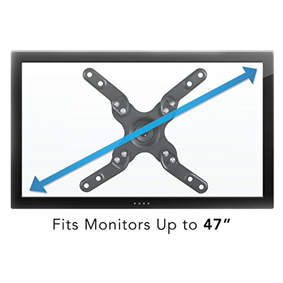 Mount-It! TV Wall Mount Monitor Bracket with Full Motion Articulating Tilt Arm, 15" Extension Arm Fits 17 19 20 22 23 24 26 27 28 29 30 32 35 37 39 42 47 LCD LED Displays up to VESA 200x200