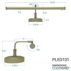 Cocoweb 4" Height Piano Desk Lamp - Antique Brass - PLED101ABD
