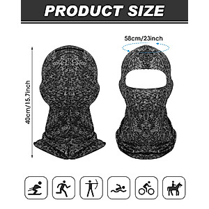 Geyoga 9 Pcs Summer Balaclava UV Sun Protection Full Face Covering Ice Silk Mask Cover Head Sports Face Covering(Camo Style)