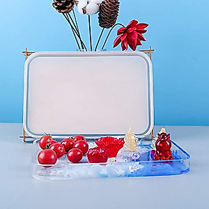 World Backyard Silicone Tray Mold,Rectangle Rolling Resin Tray Molds,Large Rolling Tray Molds for Epoxy Resin,Serving Tray Resin Molds with Edges,Resin Casting,DIY Jewelry Holder,Home Decoration…
