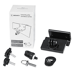 Wasserstein Weatherproof Gutter Mount with Universal Screw Adapter - Compatible with Blink Outdoor/Outdoor 4/XT/XT2 (1-Pack, Black)