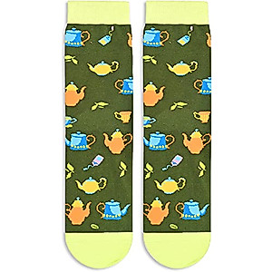 Zmart Funny Socks Silly Socks for Men Women Teens Tea Gifts Tea Socks, Tea Gifts for Tea Lovers Gifts for Tea Drinkers Tea Christmas Gifts Tea Stocking Stuffers