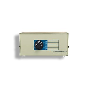 Kentek RJ45 4 Way Manual Data Switch Box Network I/O ABCD Female Port Phone Internet CAT5 CAT6 Devices