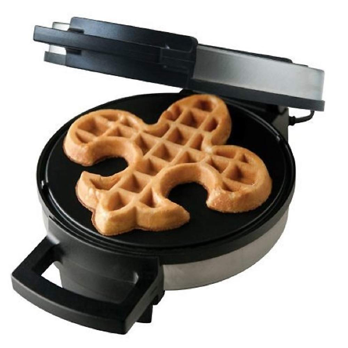 Fleur De Lis Belgian Waffle Maker | Non-stick Waffle Iron | Works Perfectly for Chaffles, Gluten Free or Paleo Pancake And Waffle Mix