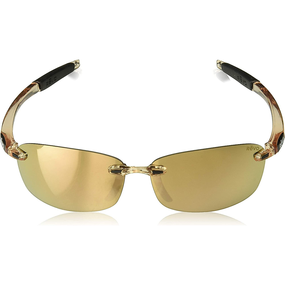 Revo Descend E Polarized Rimless Sunglasses, Blush Frame with Champagne Lens, 0 (RE 4060)