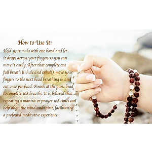 Agan Traders Women's 2024 Meditation Prayer Beads Necklace Healing Power Tibetan Buddhist Wrist Japa Mala (83 BM, 8, Raktu)