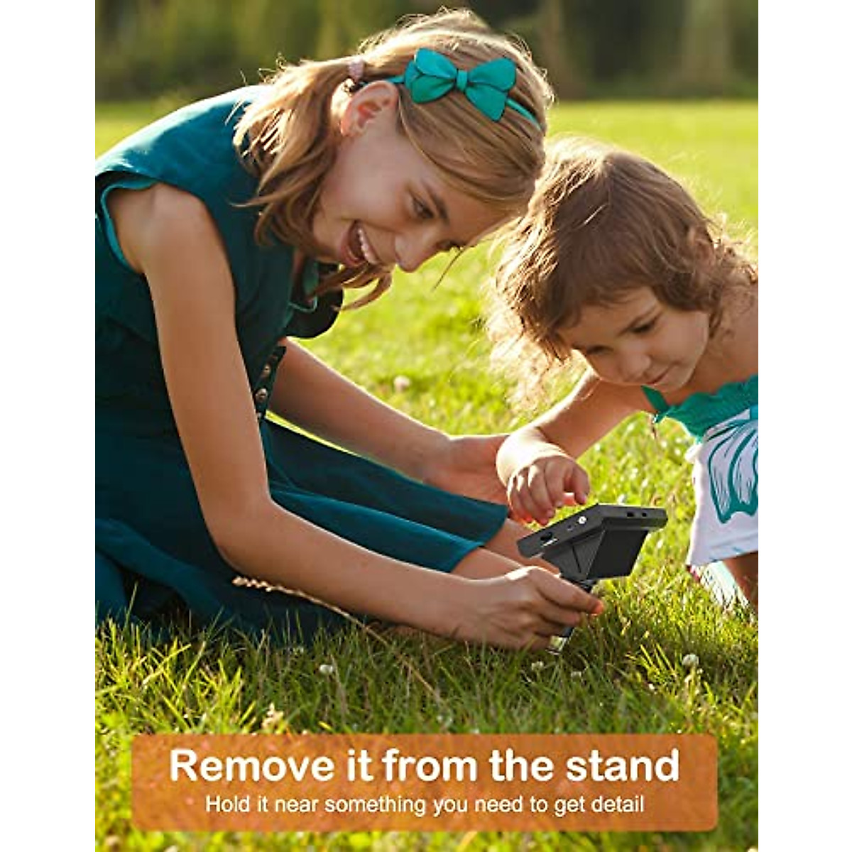 Coin Microscope, MOYSUWE 4.3 inch LCD Digital Microscope with Screen, Coin Microscope for Error Coins for Kids Adults - Metal Stand, 8 LED Lights, Compatible with Windows