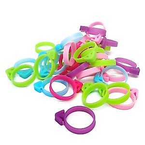 30 Pcs Pastry Bag Ties, Silicone Icing Bag Ties, Reusable Piping Bag Ties Decoration Bag Cake and Pastry Supplies Clips, Includes 5 Color. Suitable for Cupcakes Cookies and Pastry Seal (5 Color)