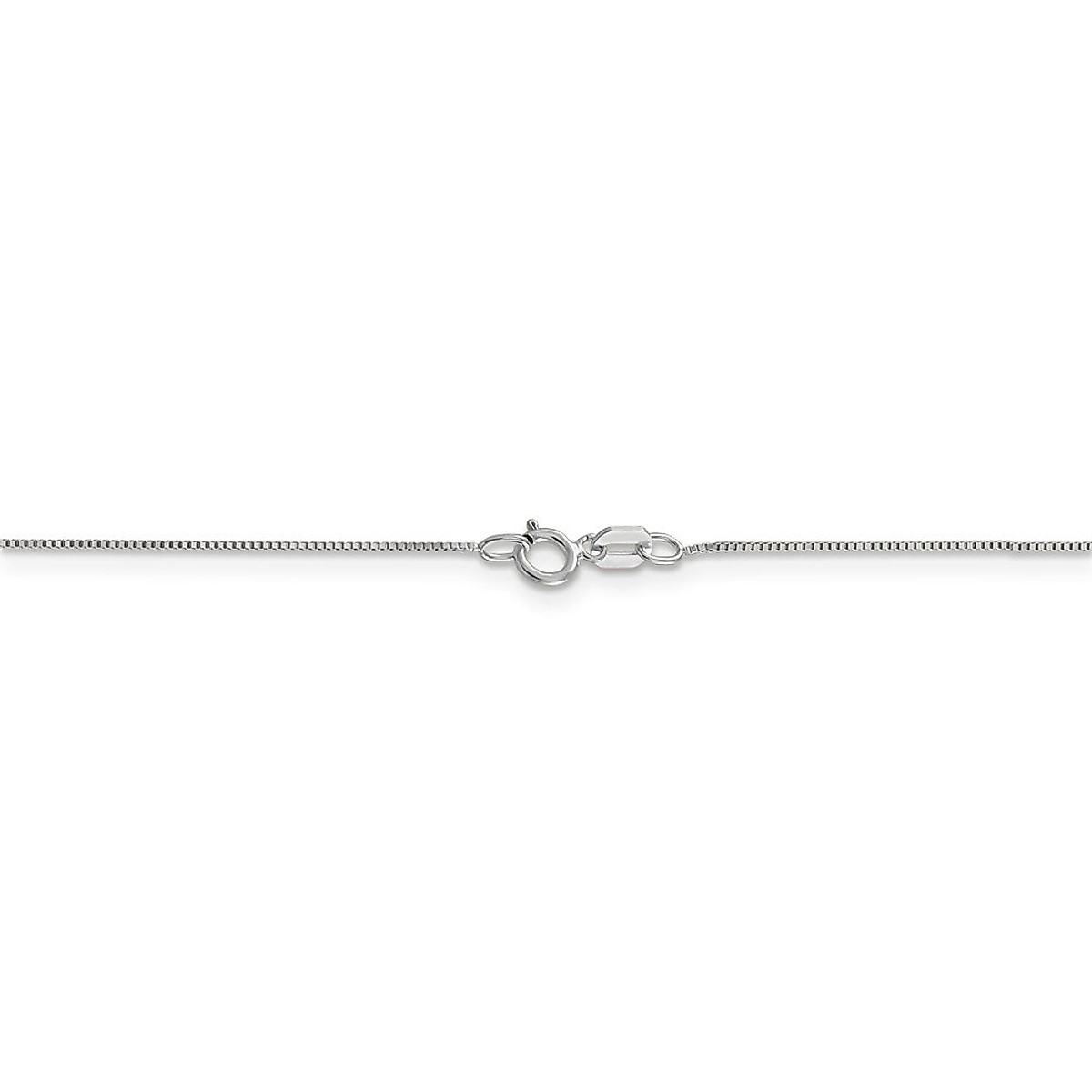 Solid 14k White Gold 0.50mm Box Chain Necklace 20"