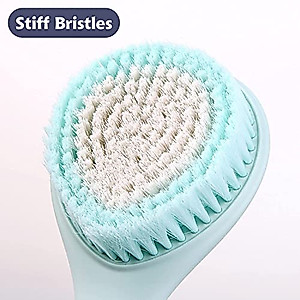 BEDELITE Back Bath Brush Long Handle for Shower - Soft Shower Brush for Men & Women,Back Brush Scrubber(16.4" Long), Skin Exfoliator for Bath Scrubber Body Brush(Blue)