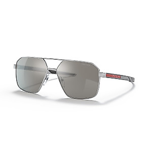 Sunglasses Prada Linea Rossa PS 55 WS 1BC07F Silver