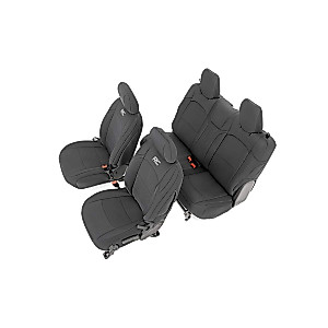 Rough Country Neoprene Seat Covers for 18-22 Jeep Wrangler JL | 2-Door - 91020, Black