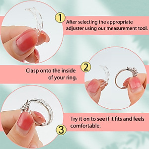 Ring Sizers for Loose Rings Ring Guards for Loose Rings Fit Any Rings, Invisible Ring Size Adjuster Never Sliding Off and Spinning