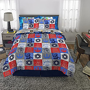 Franco Lego Star Wars Classic Kids Bedding Super Soft Comforter and Sheet Set with Sham, 7 Piece Full Size (Official Lego Product)