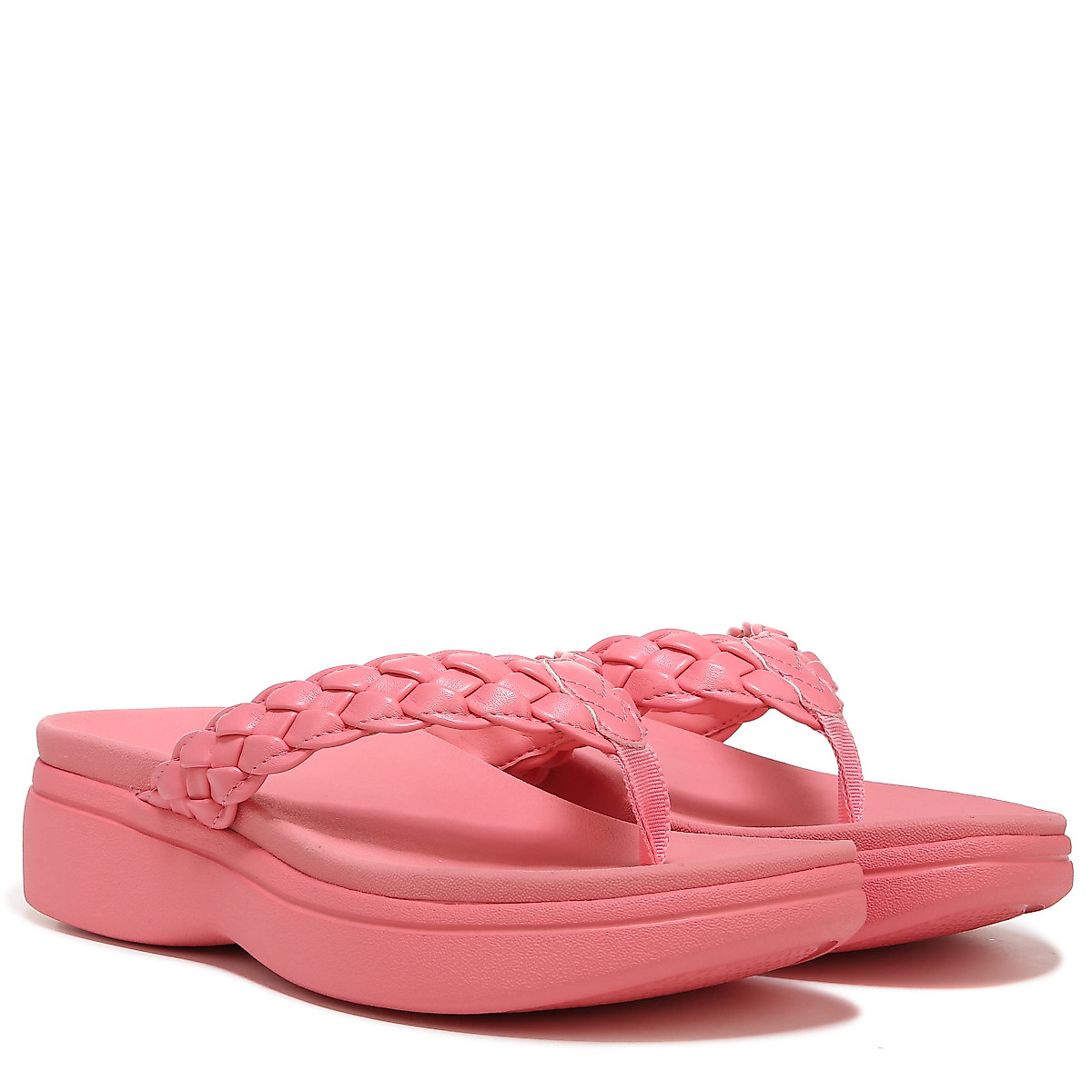 Vionic Kenji Women's Toe-post Platform Wedge Sandal Shell Pink - 8.5 Medium