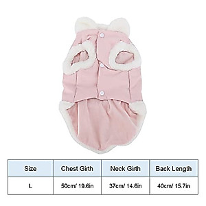 Shanrya Pet Clothes, Easy Put on and Take Off D‑ Buckle Pet Sweater Coat for Indoor for Sleeping Time for Outdoor for Winter and Autumn(L)
