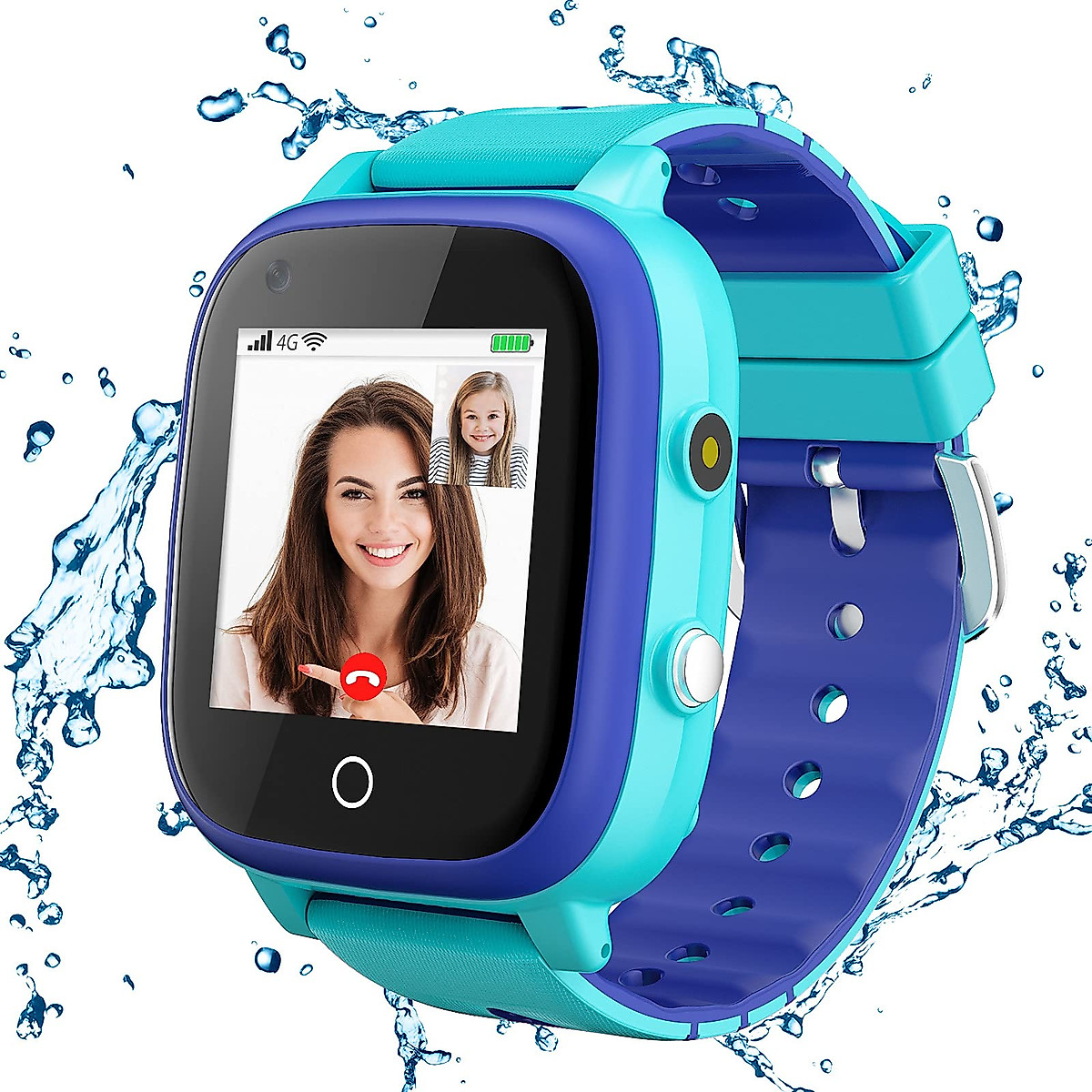 cjc 4G Kids Smartwatch, Smart Watch for Kids, IP67 Waterproof Watches with GPS Tracker, 2 Way Call Camera Voice & Video Call SOS Alerts Pedometer WiFi Wrist Watch, 3-12 Years Boys Girls