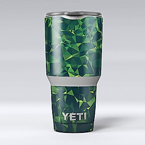 Design Skinz Greenage Geometric V13 - Skin Decal Vinyl Wrap Kit Compatible with The Yeti Rambler Cooler Tumbler Cups